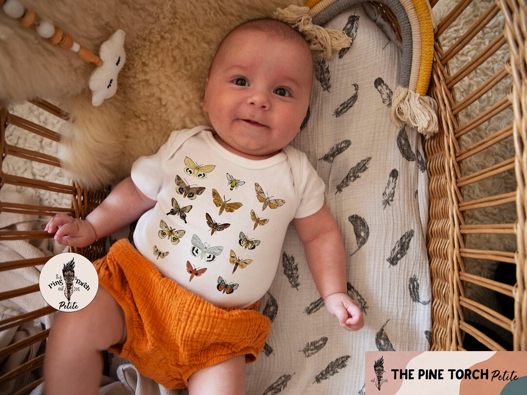 Moth Bodysuit, Retro Moth Baby Shower Gift, Moth Specimen Medley Shirt ...