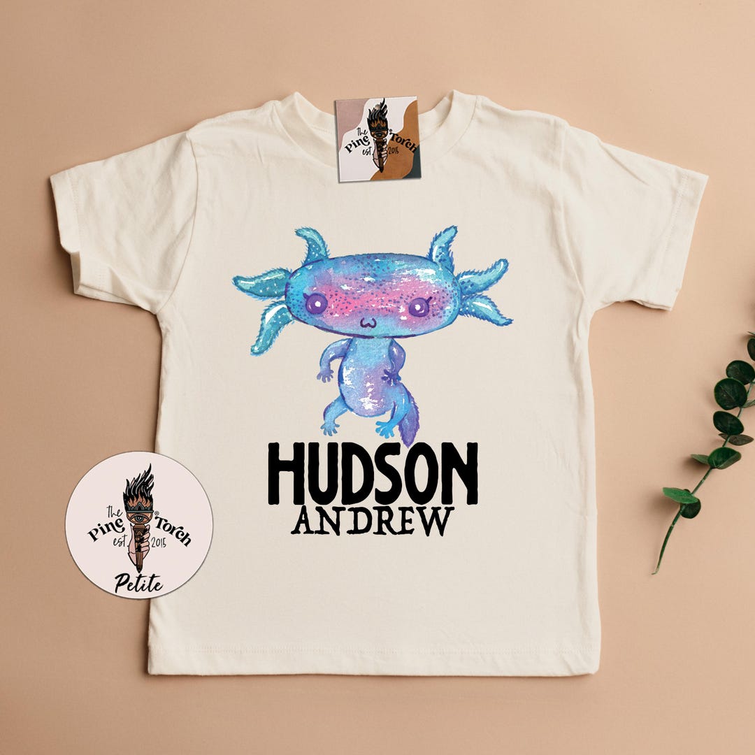 Personalized Axolotl Kids Tee, Axolotl Custom Baby Shower Gift, Axolotl ...