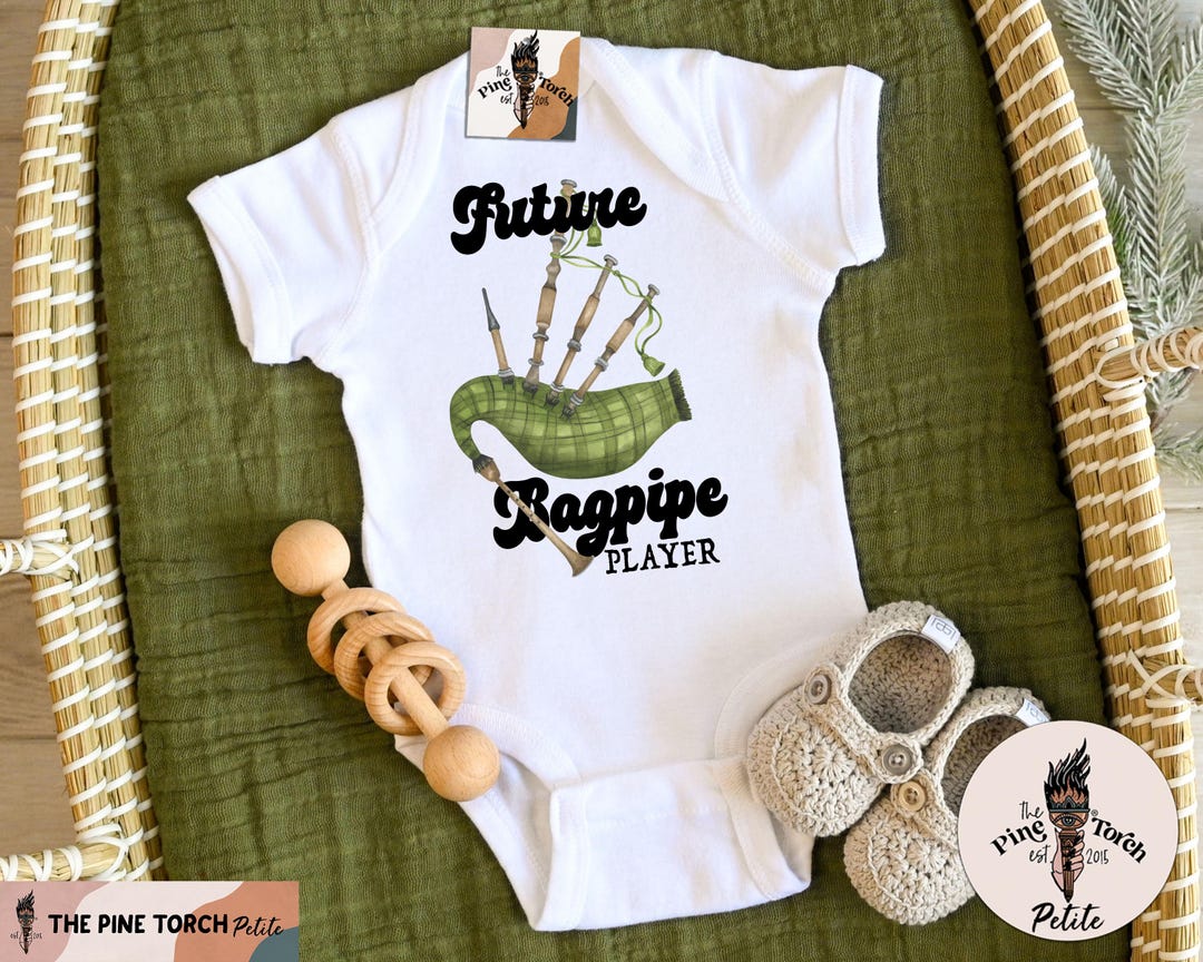 Future Bagpipe Player Bodysuit, Bagpipe Baby Shirt, Little Bagpipe ...