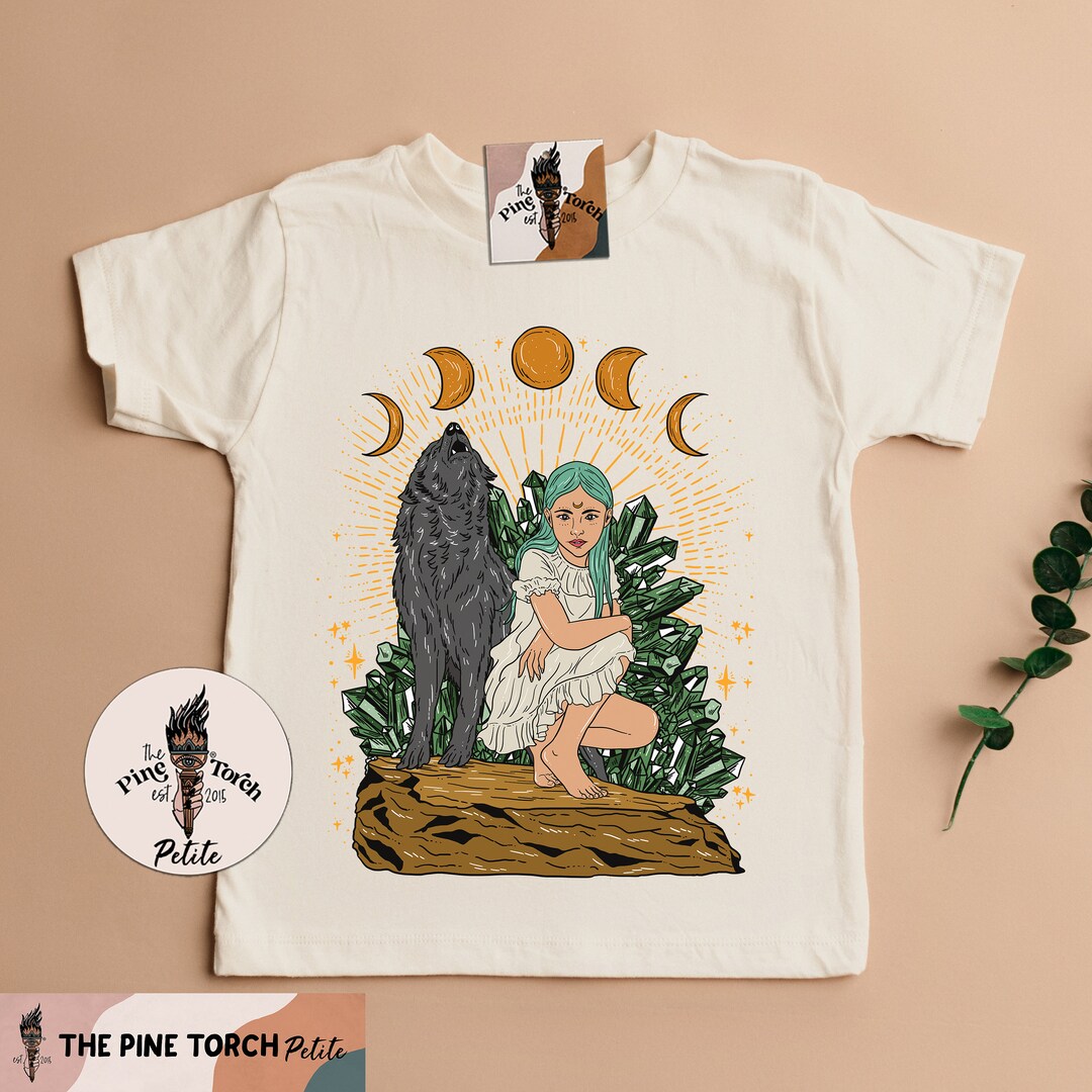 Howling She Wolf Kids Tee, Wolf Girl Tee, Howling Little Wolf Baby ...