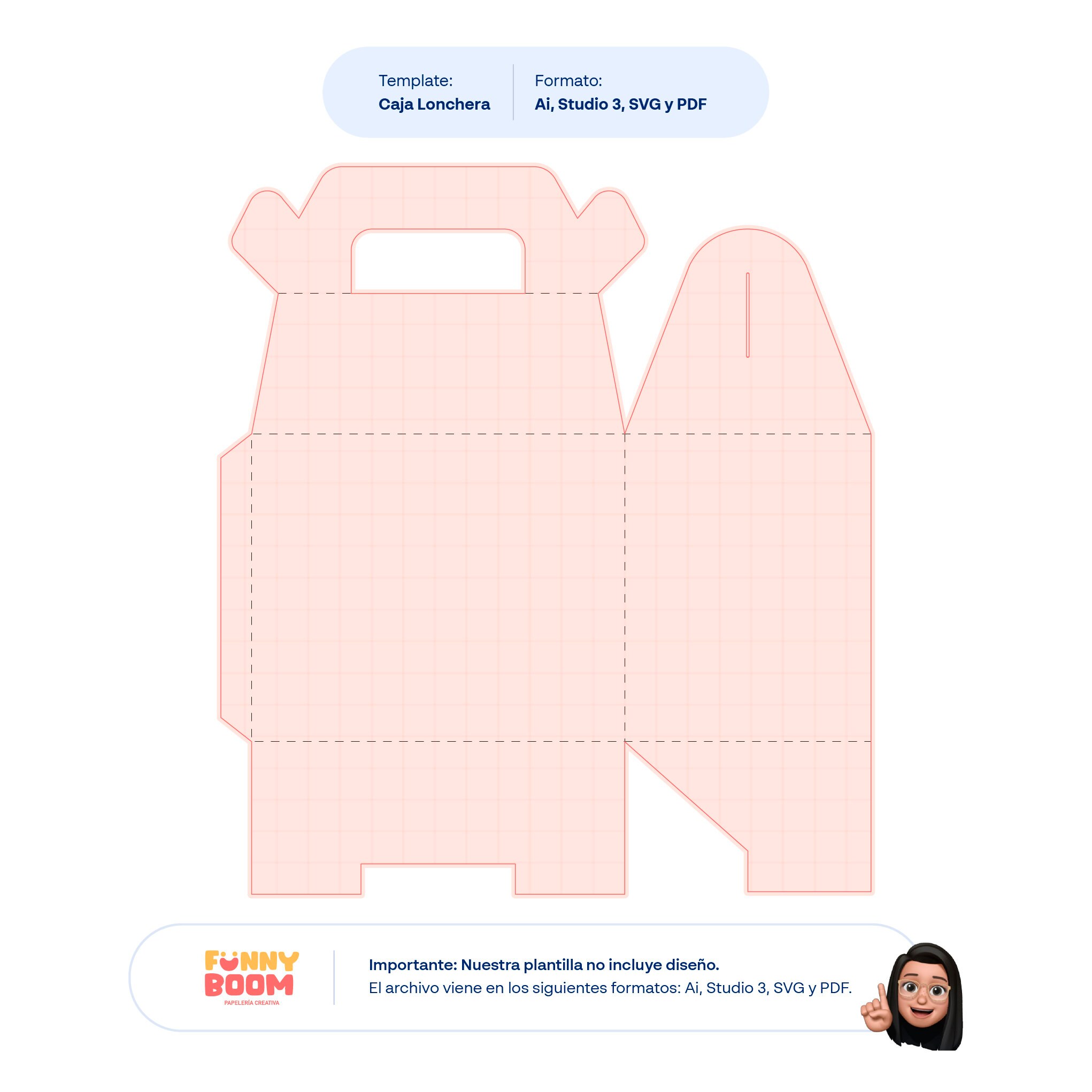 Template - Lunch Box | Mold - Gable Box - Etsy