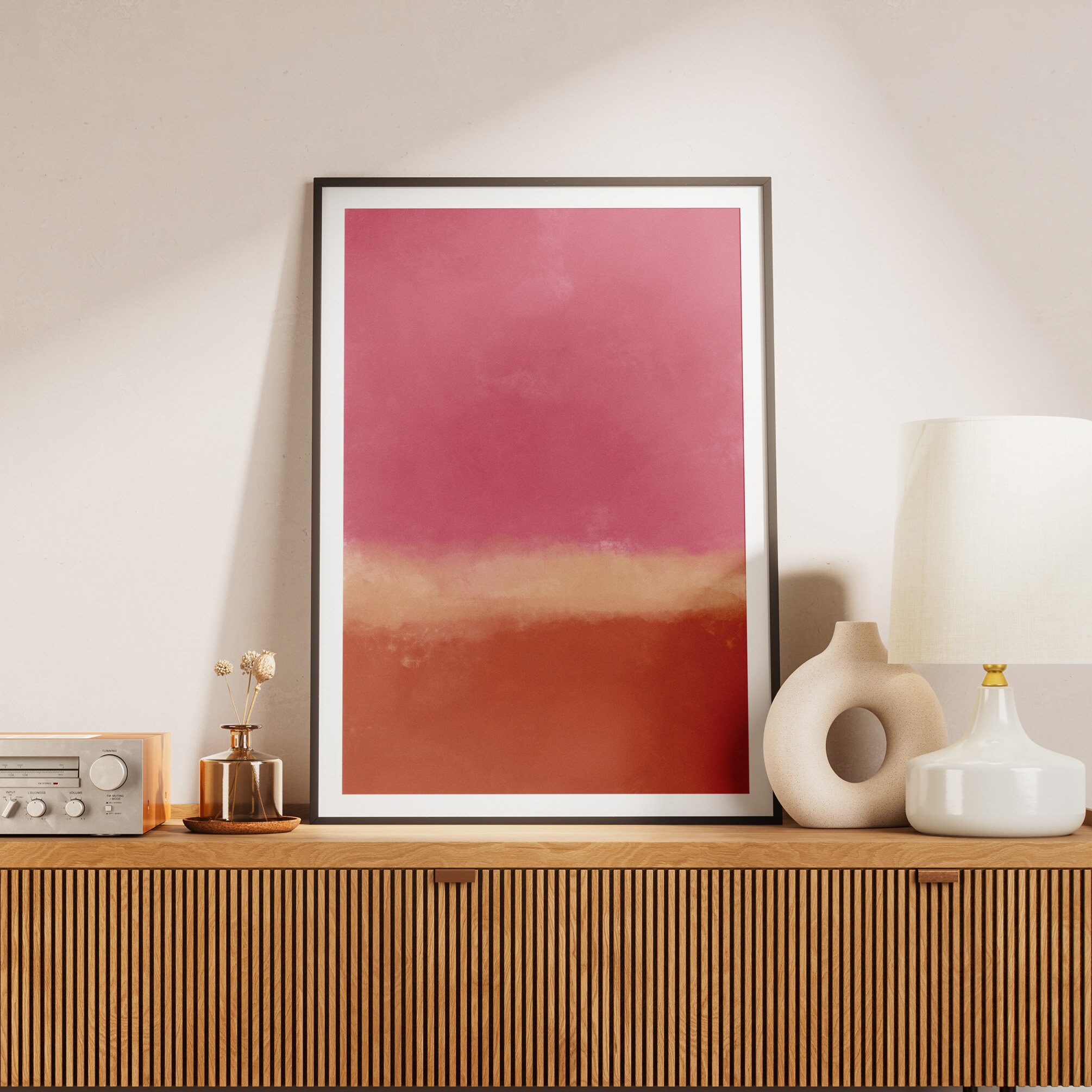 Mark Rothko Inspired Wall Art Famous Red to Pink Gradient Art Print ...
