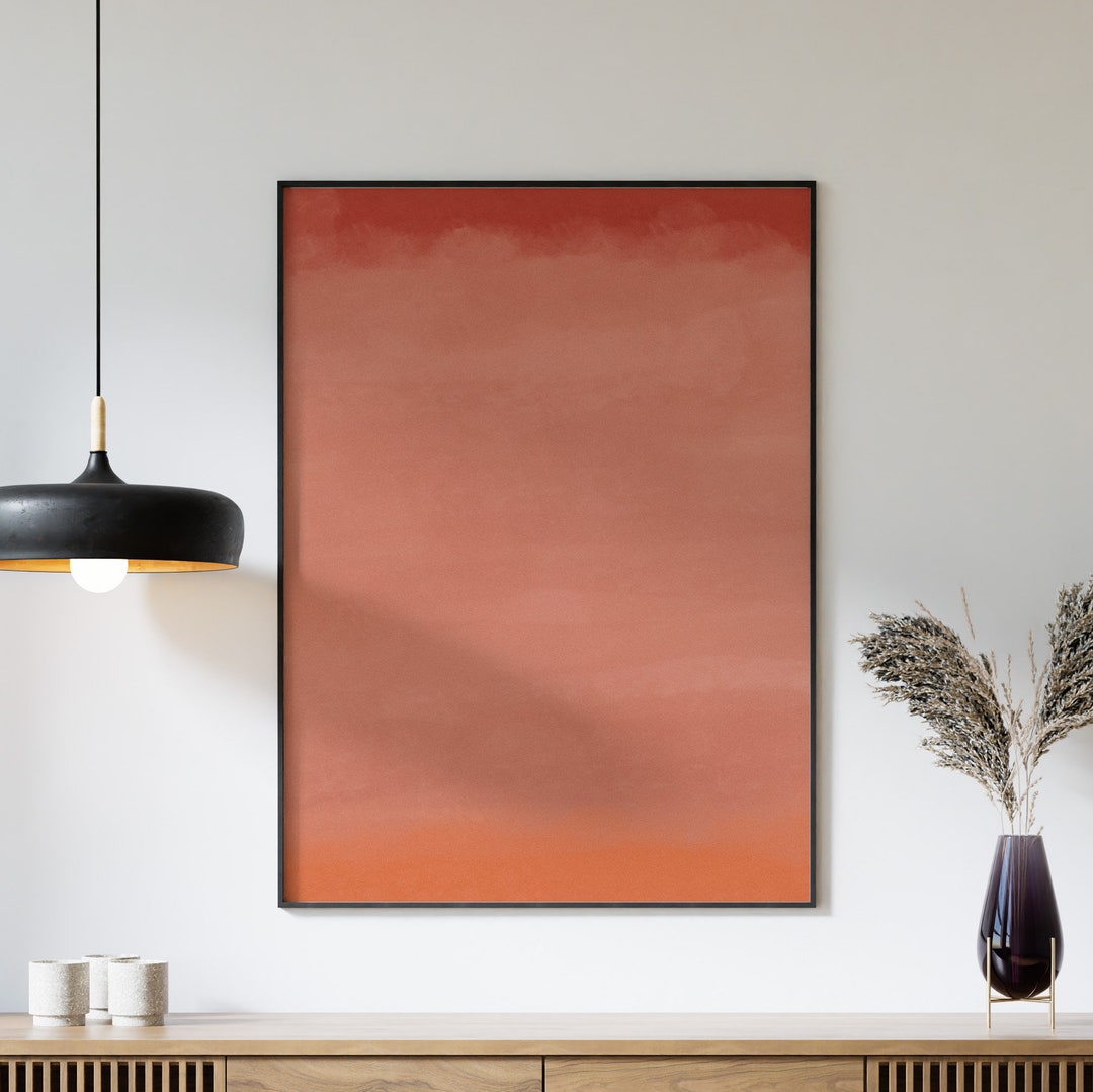 Mark Rothko Coral Wall Art Inspired Famous Gradient Art Print Home ...