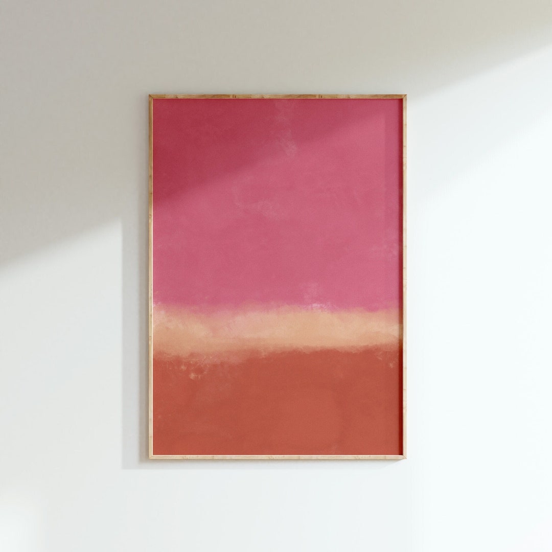 Mark Rothko Inspired Wall Art Famous Red to Pink Gradient Art Print ...