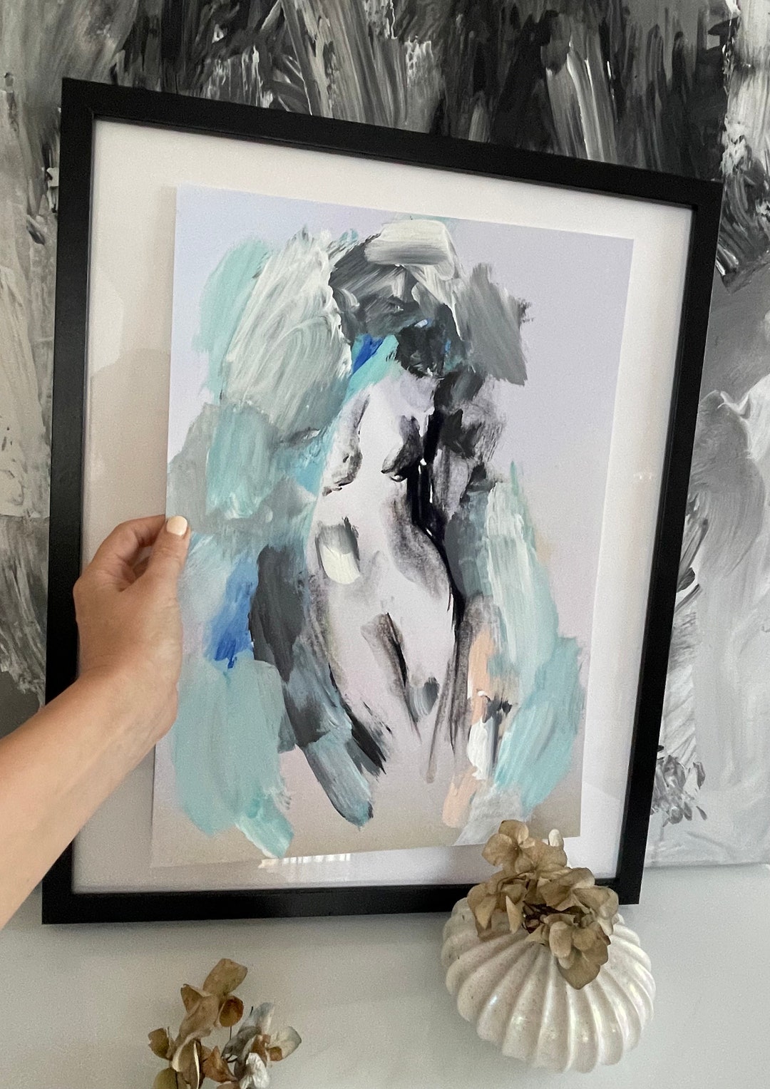 Painting Original, Female, Body, Romantic, Bedroom, Living Room Decor ...