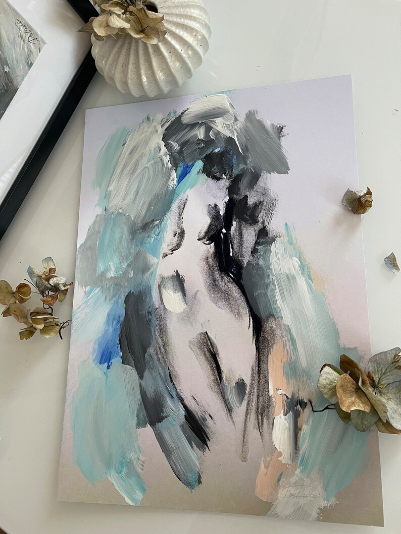 Painting Original, Female, Body, Romantic, Bedroom, Living Room Decor ...