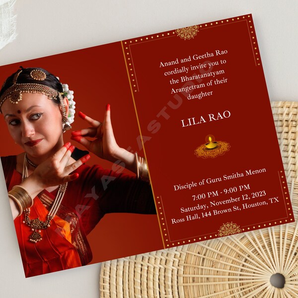 Arangetram Invitation Templates - Etsy