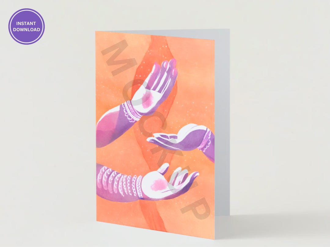 Bharatanatyam Arangetram Greeting Card, Indian Classical Dance Card ...