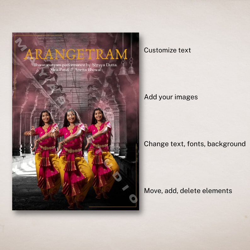 Arangetram Invitation Template, Bharatanatyam Arangetram Group Photo ...