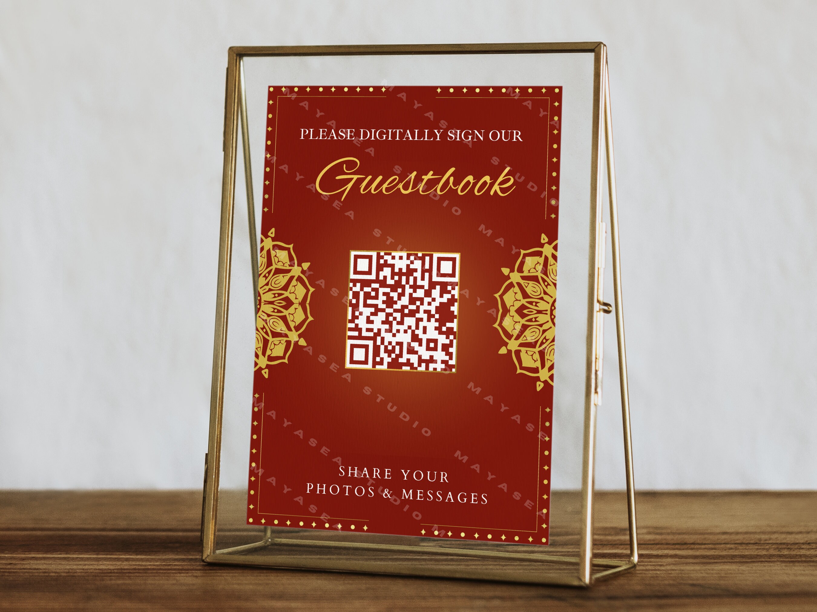 Arangetram Guest Book Sign,digital Guest Book,arangetram Decoration,qr ...