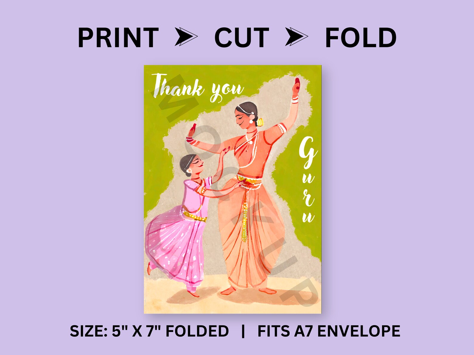 Thank You Dance Teacher Card Pdf,thank You Guru Card Digital,thank You ...