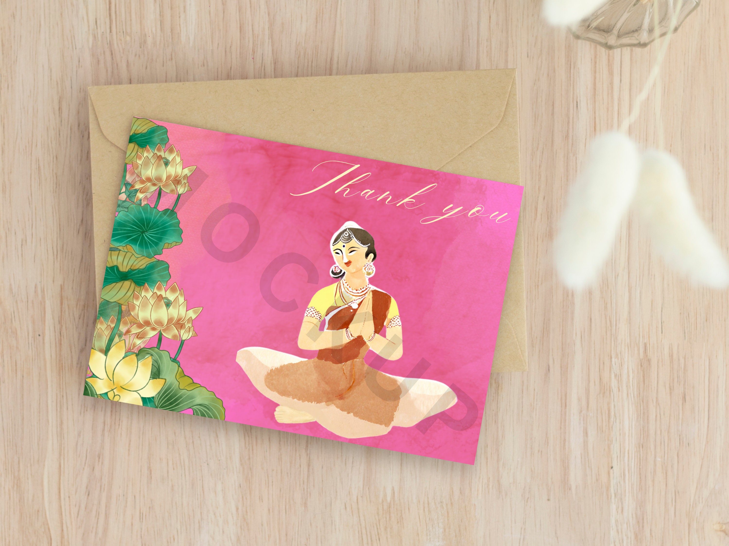 Indian Classical Dance Thank You Card, Arangetram Thank You Card ...
