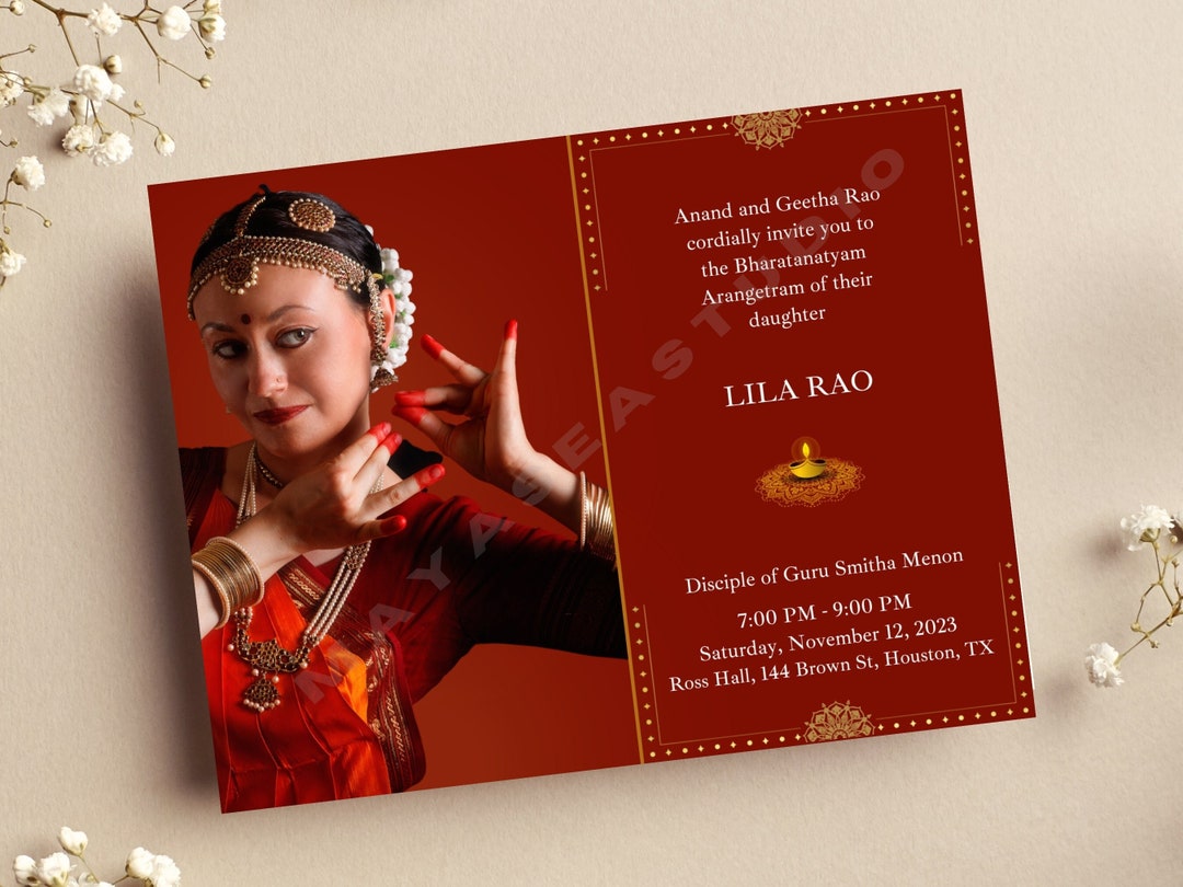 Buy Arangetram Invitation,arangetram,arangetram Invitation Template ...