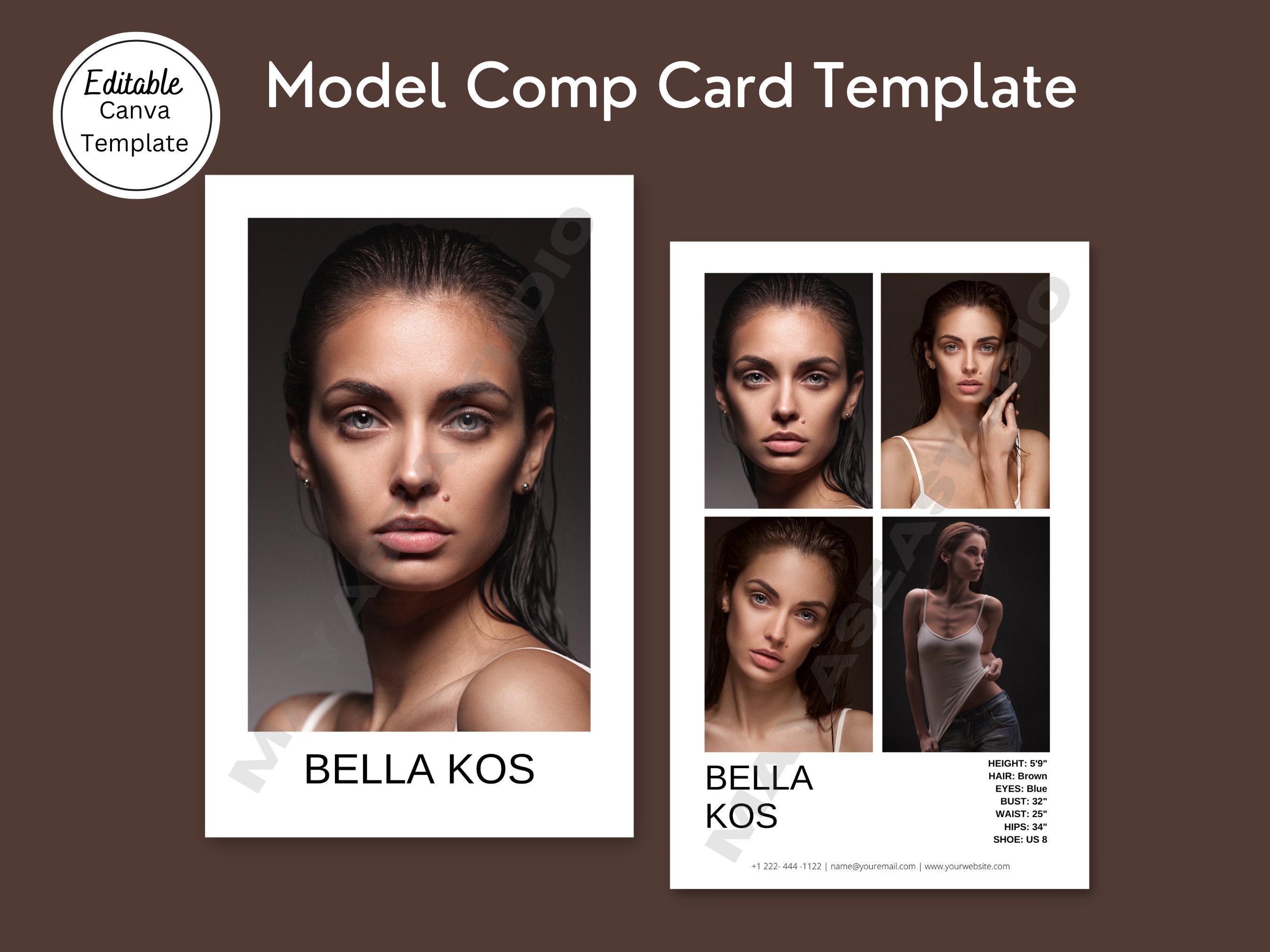 Female Model Comp Cards
