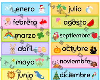 Months of the Year Digital Download/ Printable - Etsy Australia