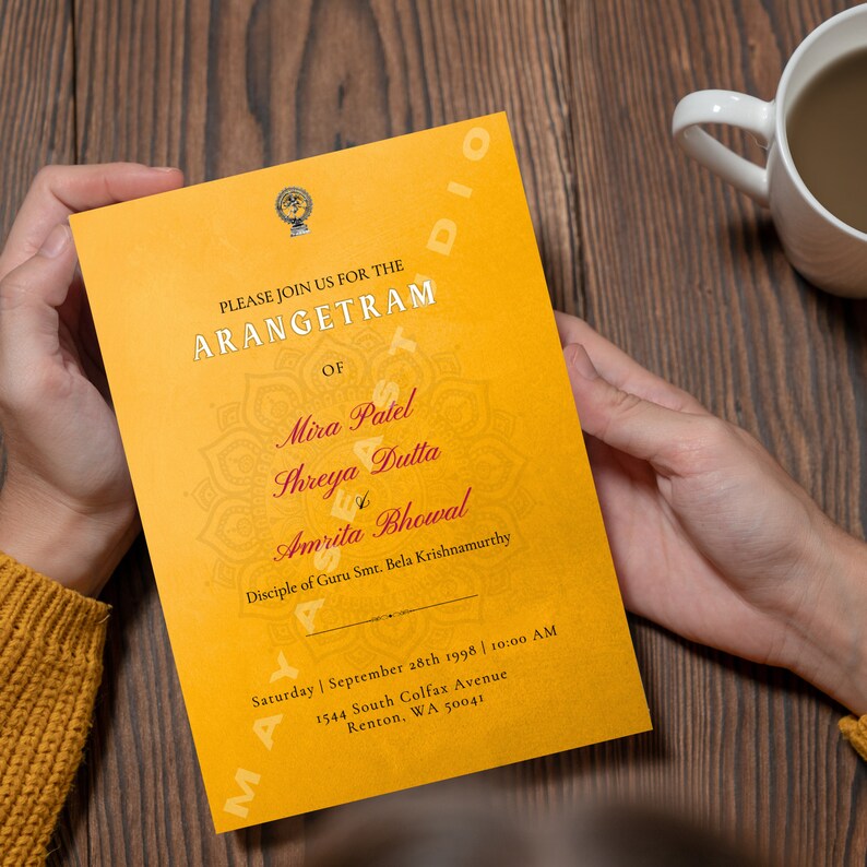 Arangetram Invitation Template, Bharatanatyam Arangetram Group Photo ...