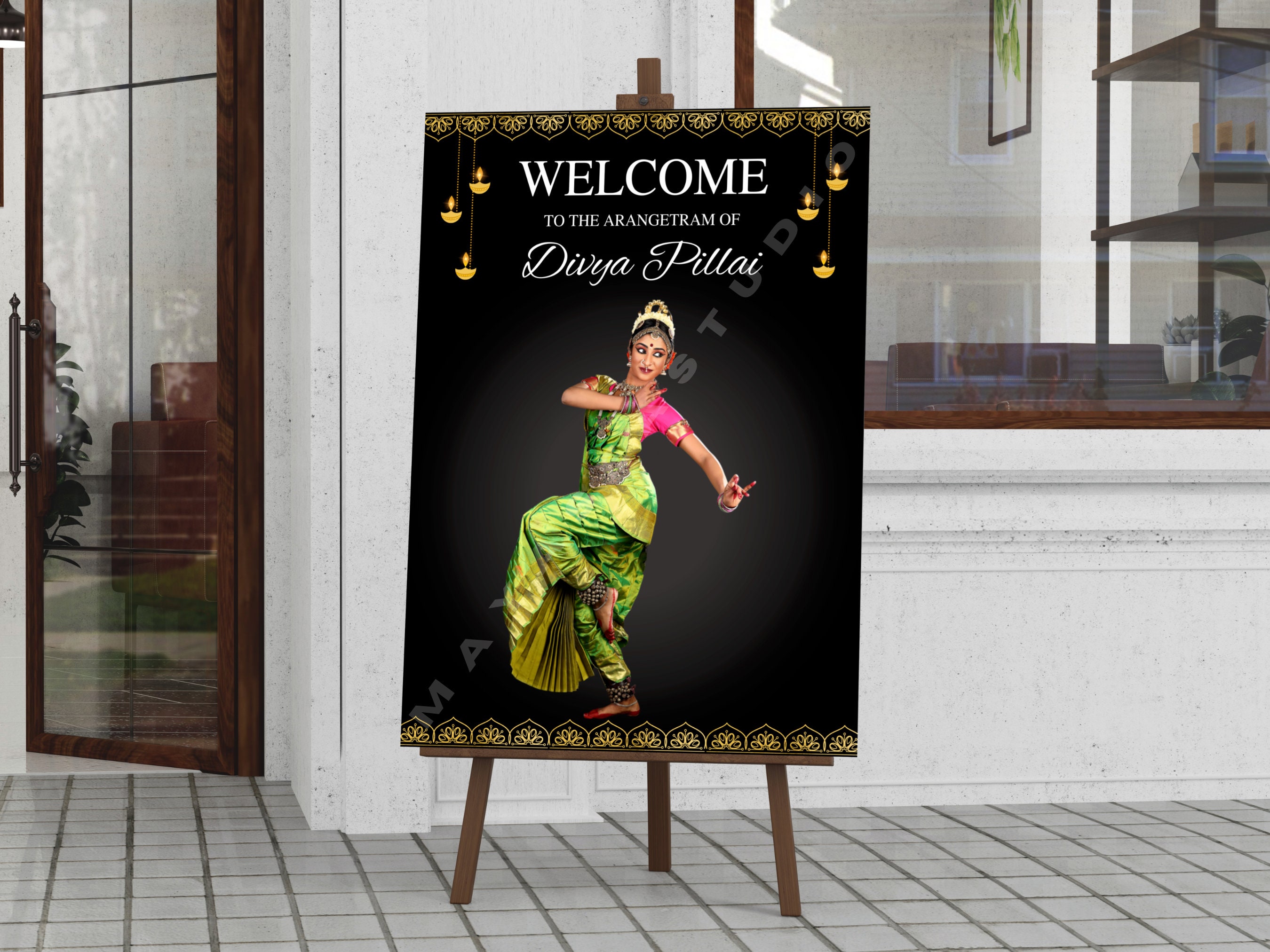 Arangetram Welcome Sign,back Drop,bharatanatyam Arangetram Welcome ...