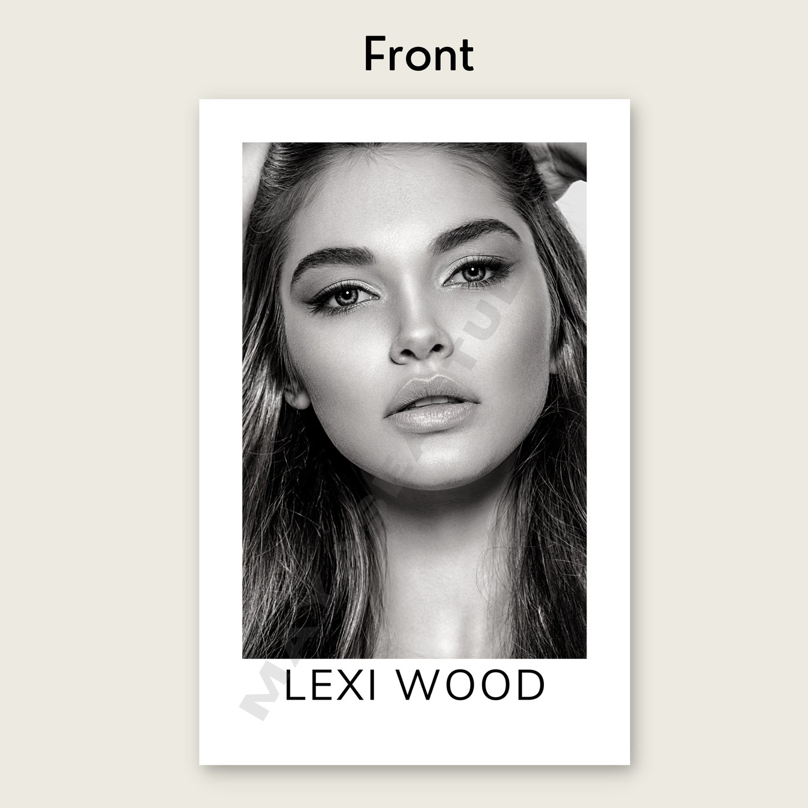 Model Comp Card, 8.5x5.5 Modeling Comp Card,model Comp Card Template ...