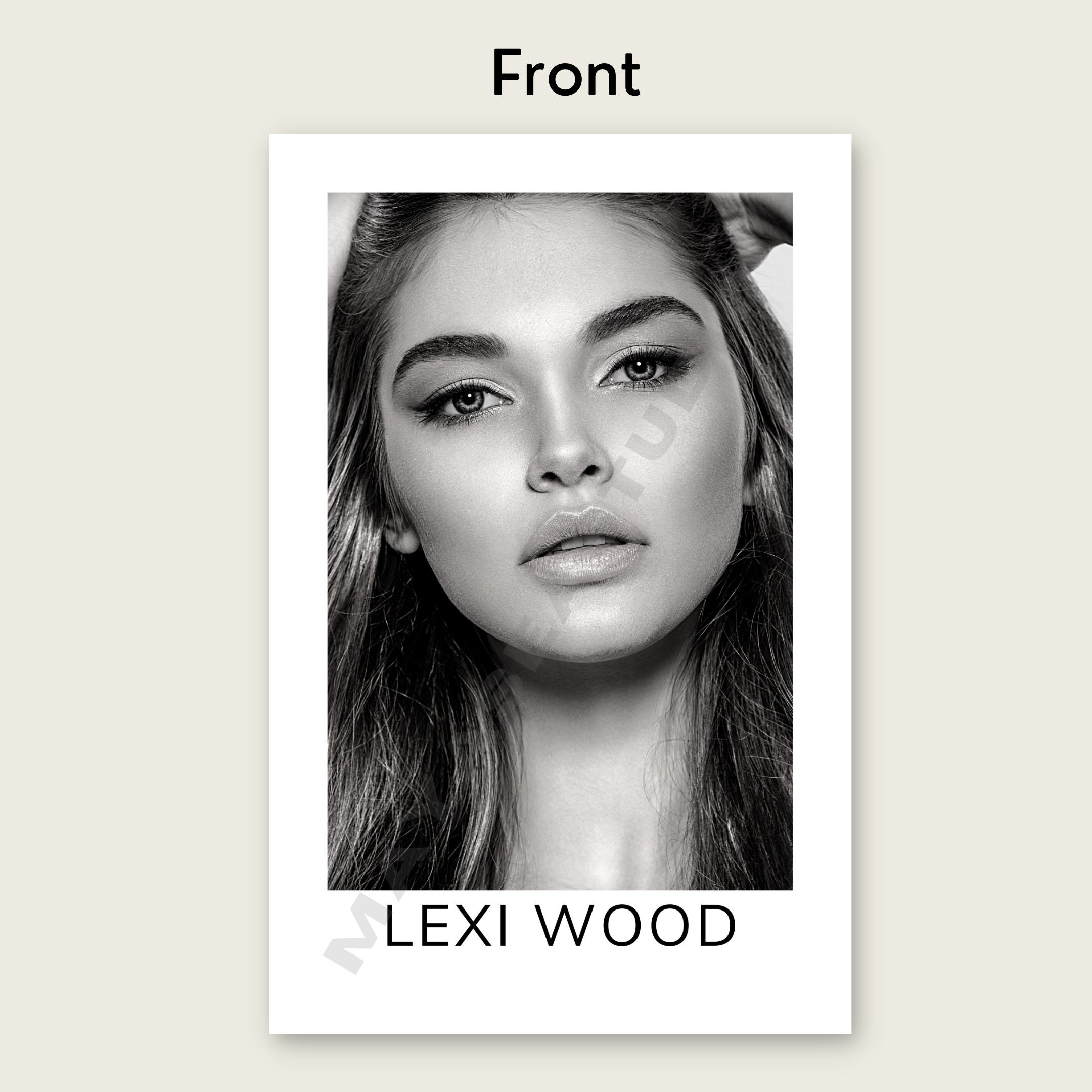 Model Comp Card, 8.5x5.5 Modeling Comp Card,model Comp Card Template ...