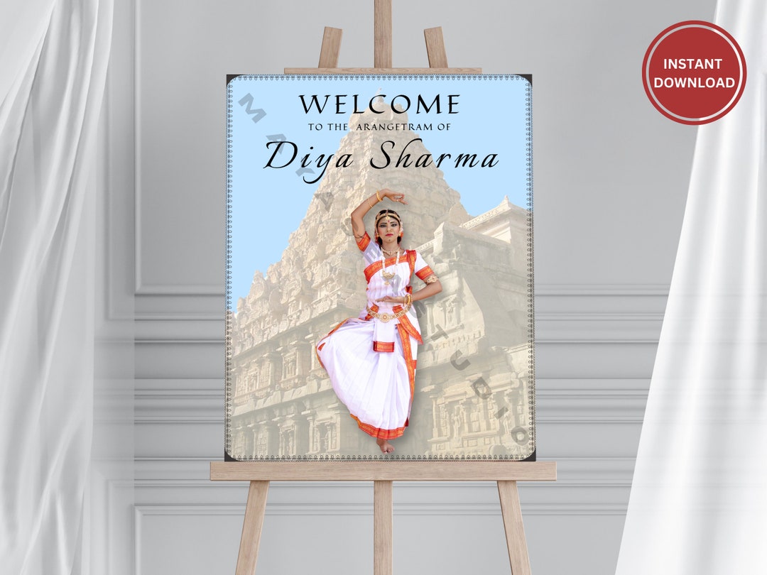 Arangetram Welcome Sign,bharatanatyam Arangetram Welcome Board ...