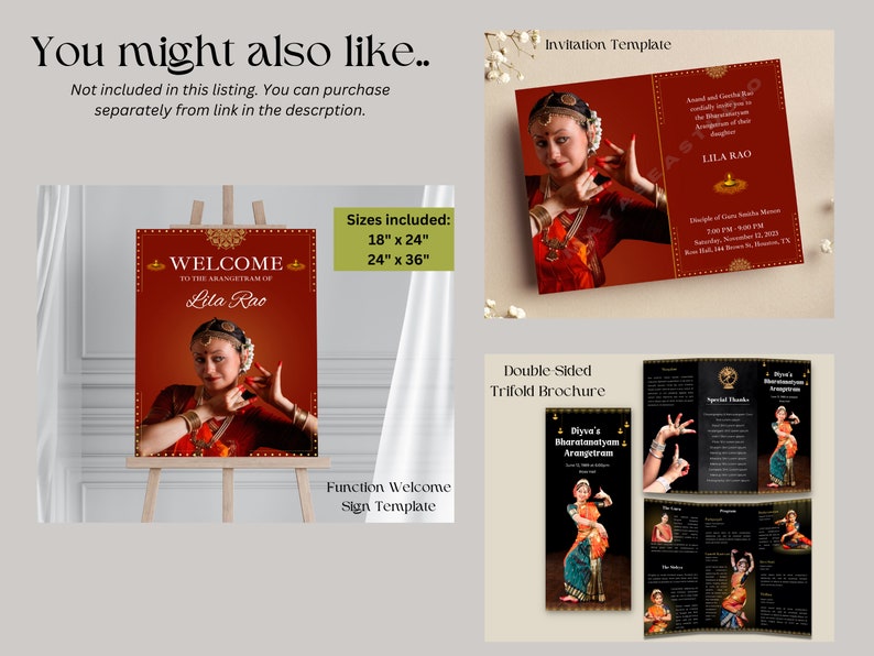 Arangetram Invitation Template,arangetram Evite,indian Classical Dance ...