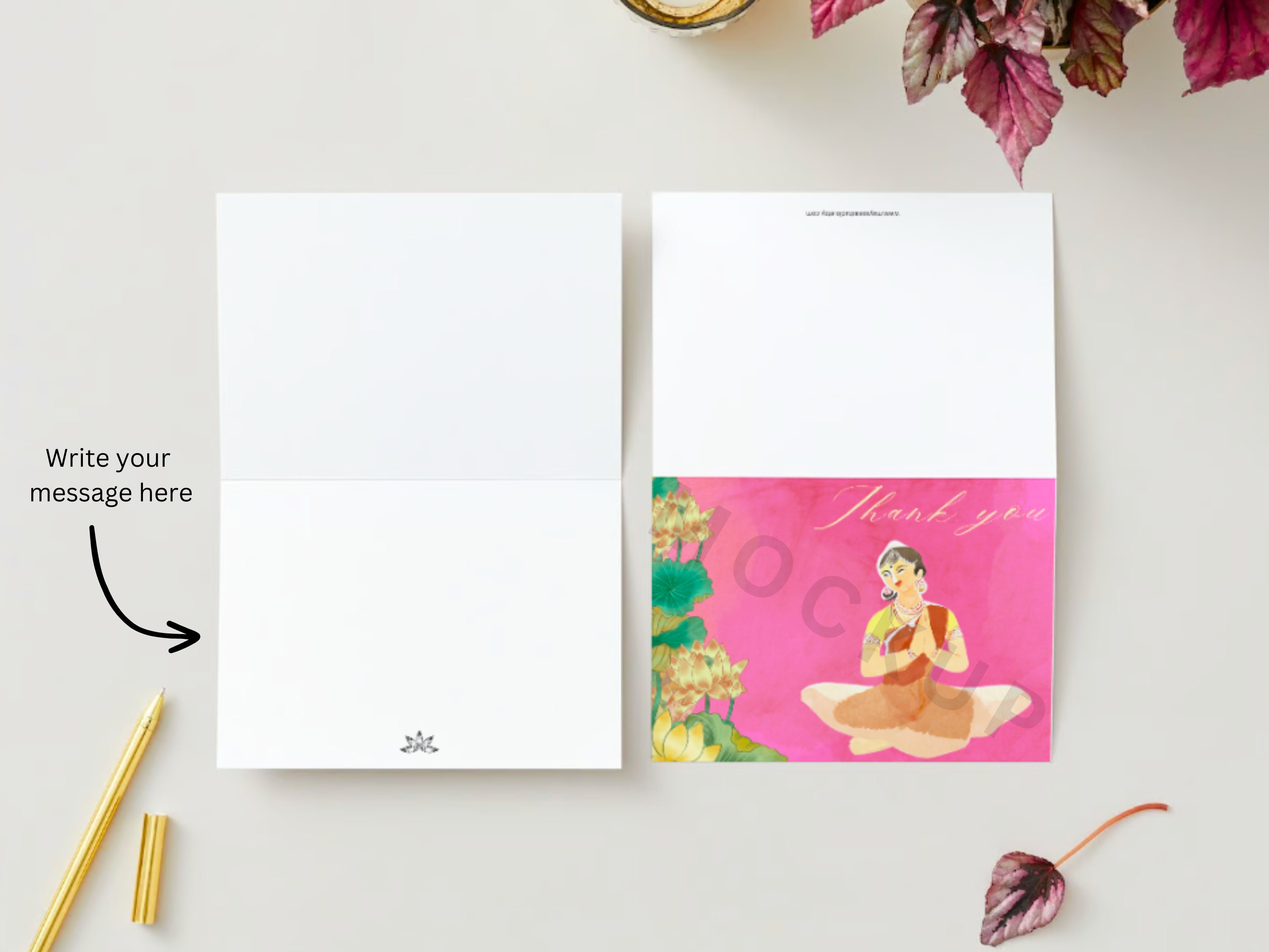 Indian Classical Dance Thank You Card, Arangetram Thank You Card ...