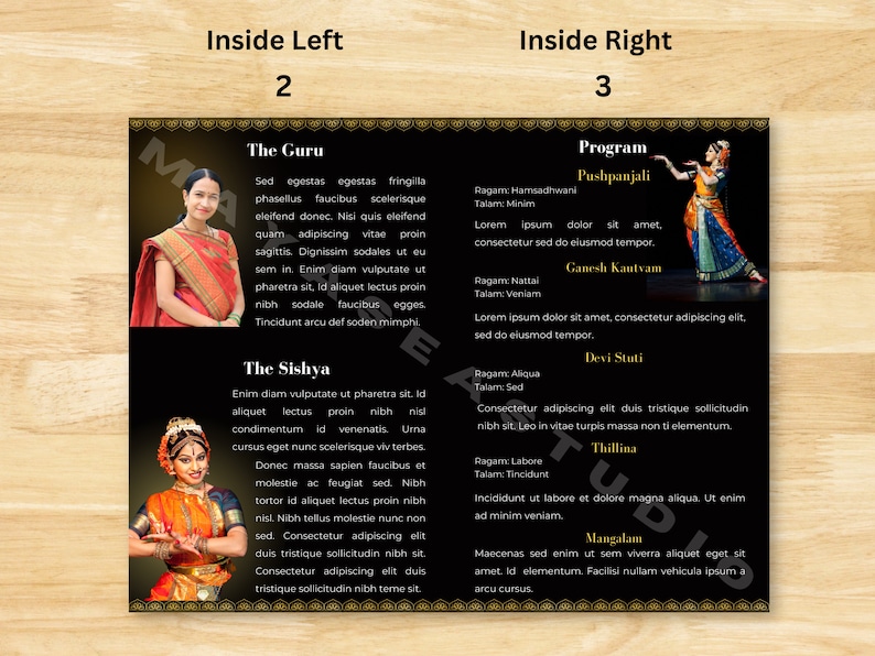 Arangetram Program Brochure,bharatanatyam Program,indian Classical ...