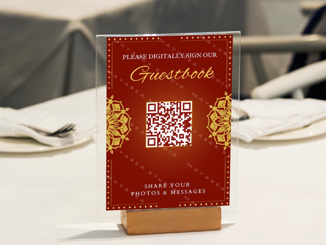 Arangetram Guest Book Sign,digital Guest Book,arangetram Decoration,qr ...