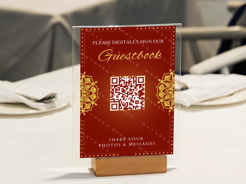Arangetram Guest Book Sign,digital Guest Book,arangetram Decoration,qr ...