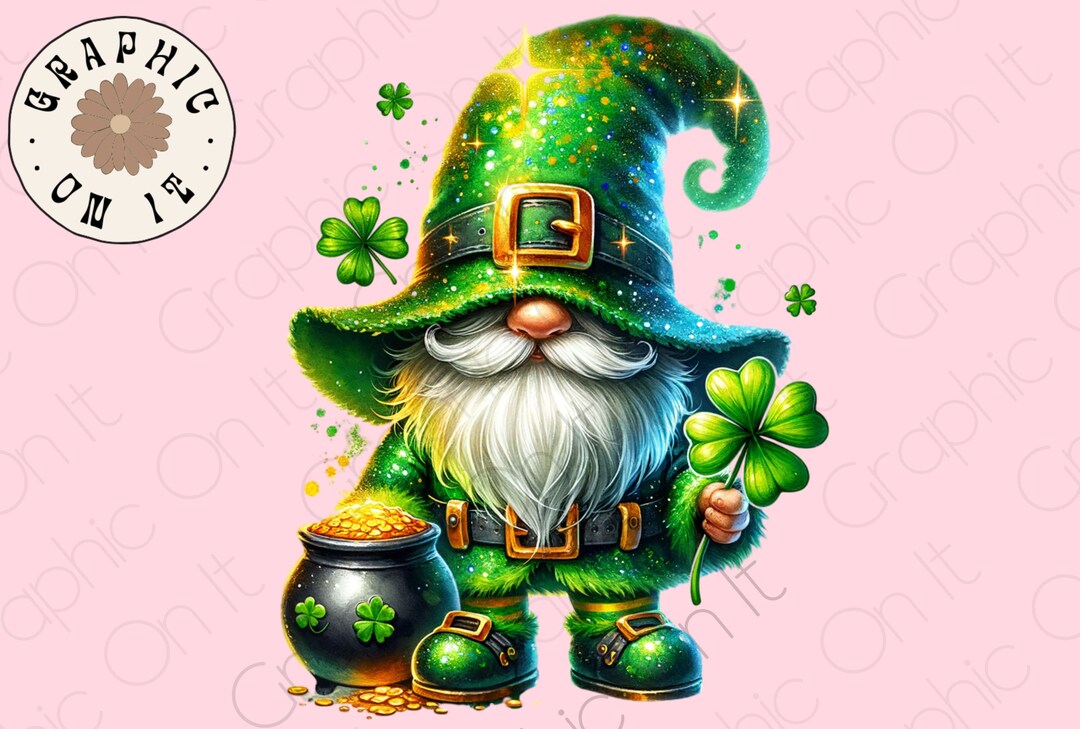 Watercolor St. Patricks Day Gnomes Clipart, St Patrick Gnome PNG, St ...