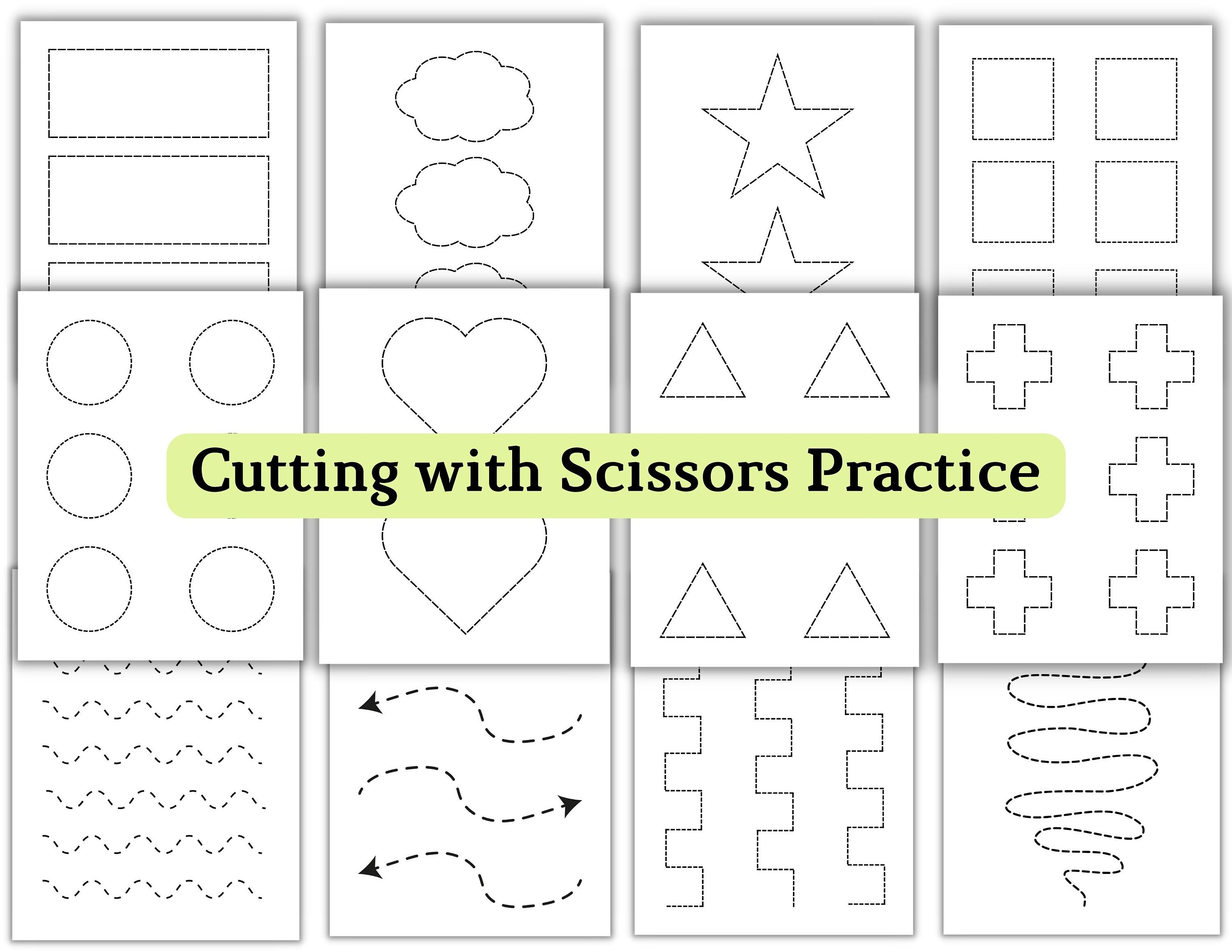 Beginner Scissors Practice Cutting Practice Fine Motor Skills Preschool ...