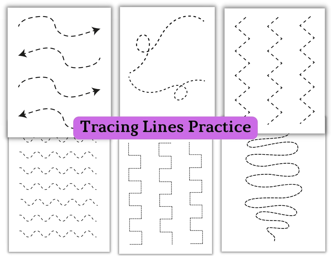 Beginner Tracing Lines Practice Fine Motor Skills Preschool Prek ...