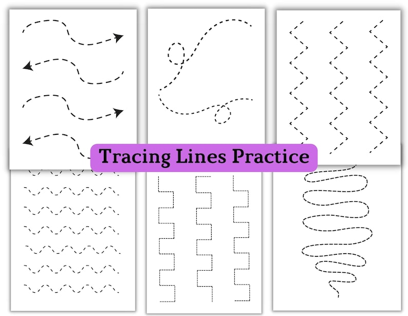 Beginner Tracing Lines Practice Fine Motor Skills Preschool Prek ...