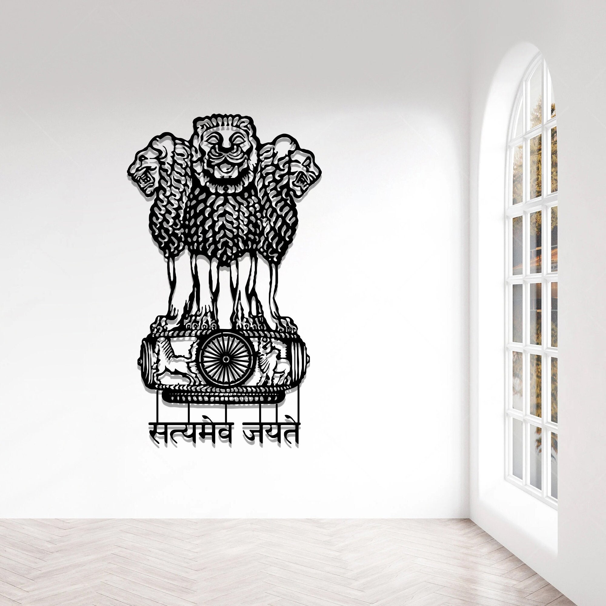National Emblem of the India, Country Crests, Country Crests Metal Wall ...