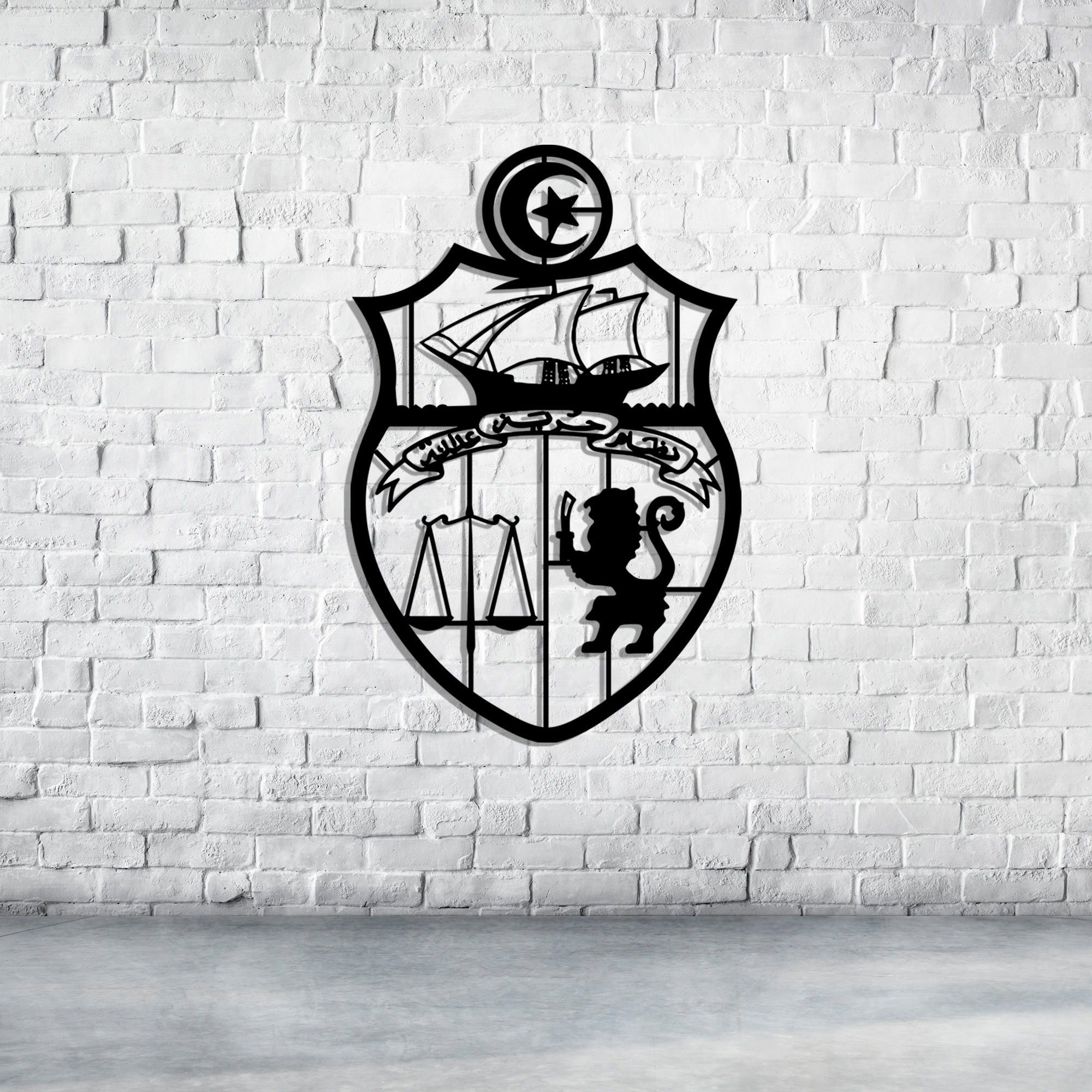 Coat of Arms of Tunisia, Country Crests, Country Crests Metal Wall Art ...