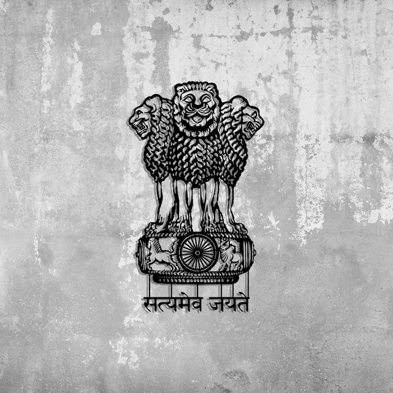 National Emblem of the India, Country Crests, Country Crests Metal Wall ...