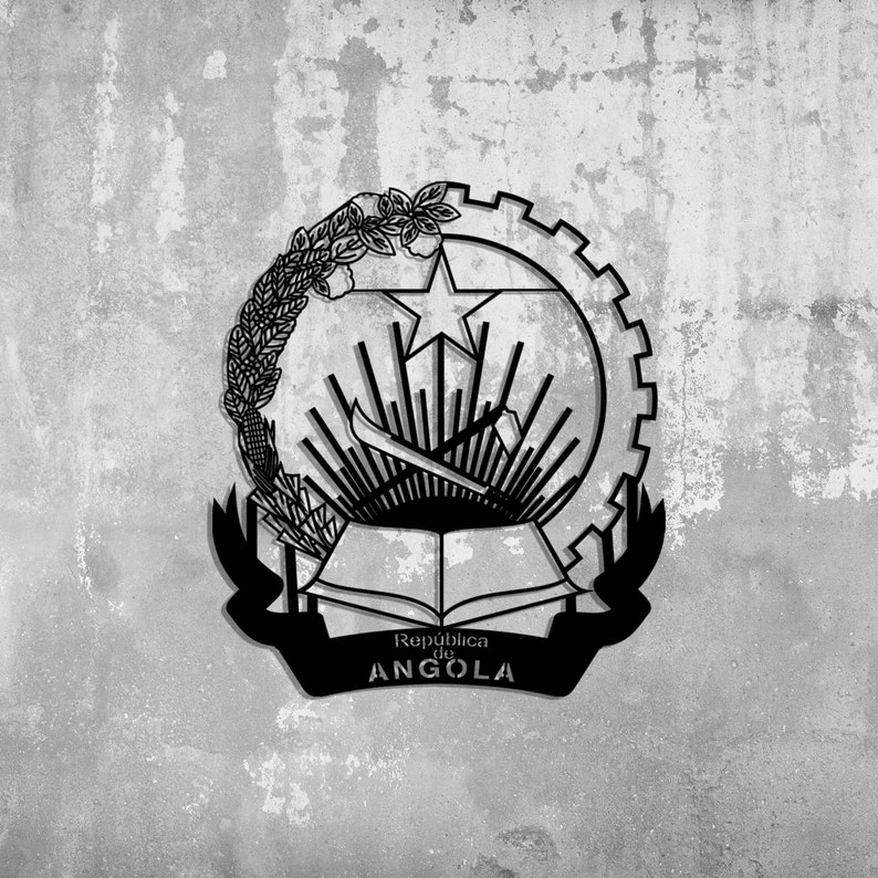 Emblem of Angola, Emblema De Angola, Country Crests, Country Crests ...