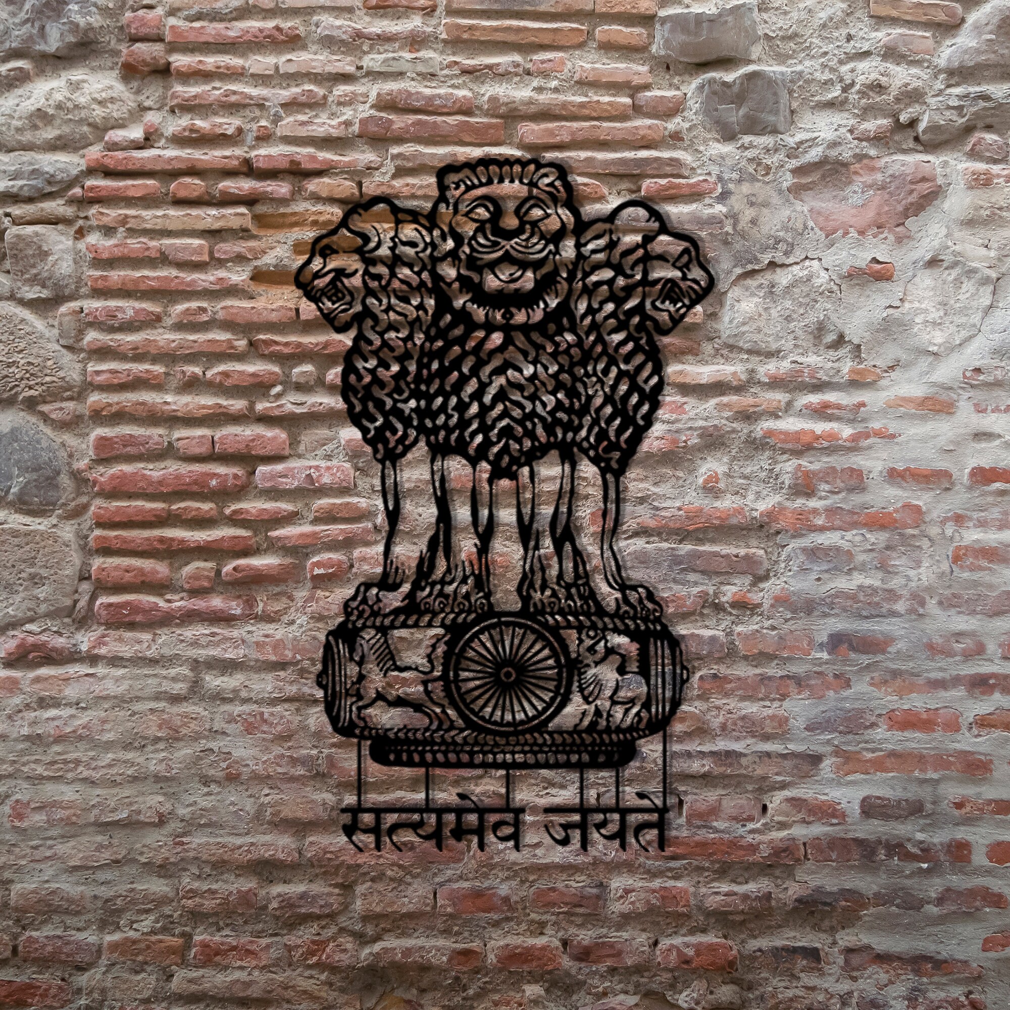 National Emblem of the India, Country Crests, Country Crests Metal Wall ...