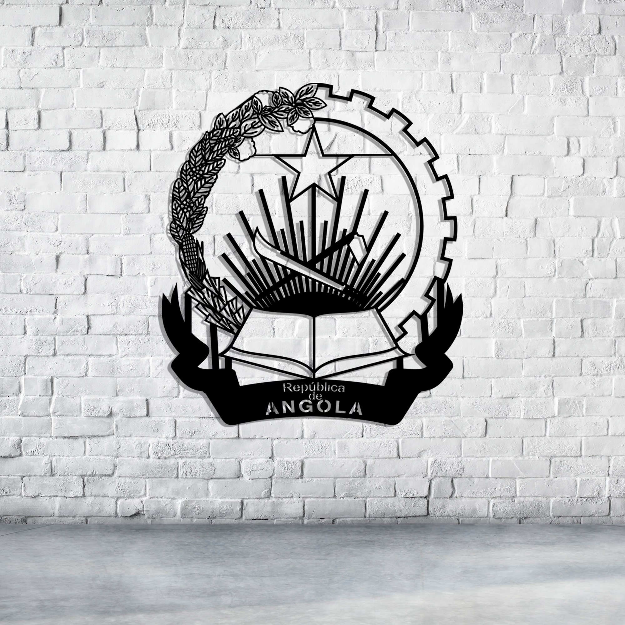 Emblem of Angola, Emblema De Angola, Country Crests, Country Crests ...