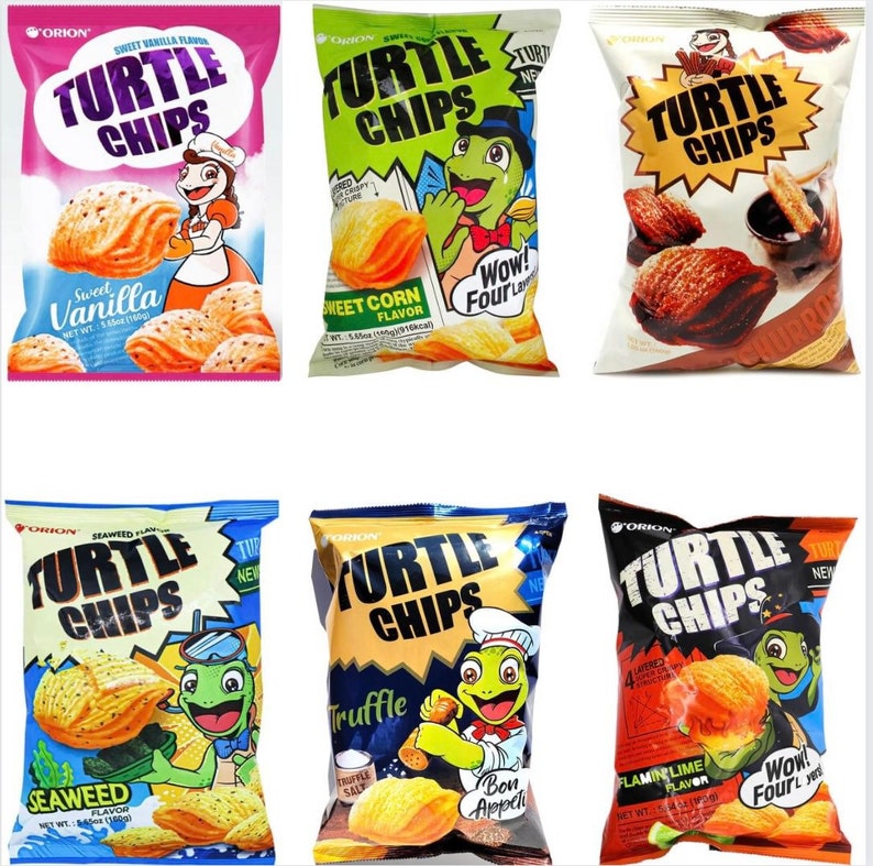 Turtle Chips Orion 7 Different Flavors Large Size Bag - Etsy Australia