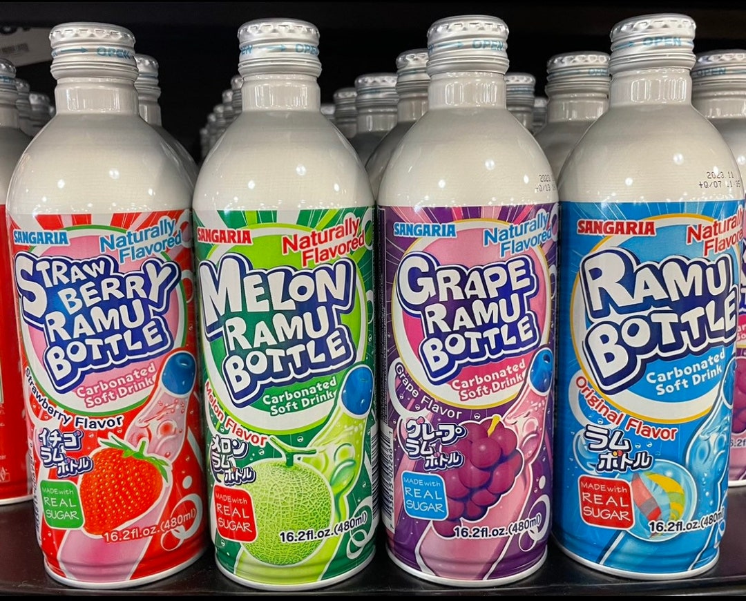 Sangria Ramu Bottle 4 Flavors Ramune Japanese Soda - Etsy