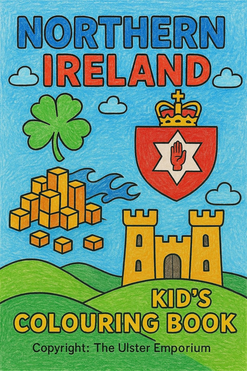 Northern Ireland Themed Kids Colouring Book Digital Printable 21 Pages ...