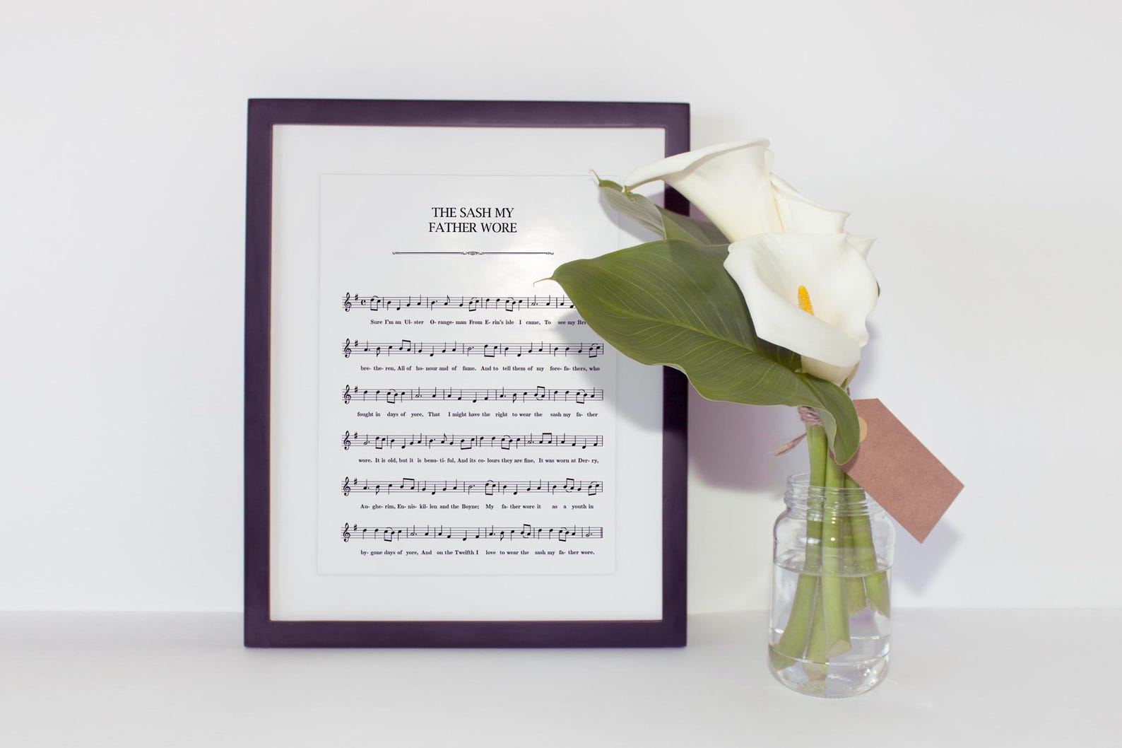 The Sash My Father Wore, Printable Wall Art, Print, Sheet Music, Music ...