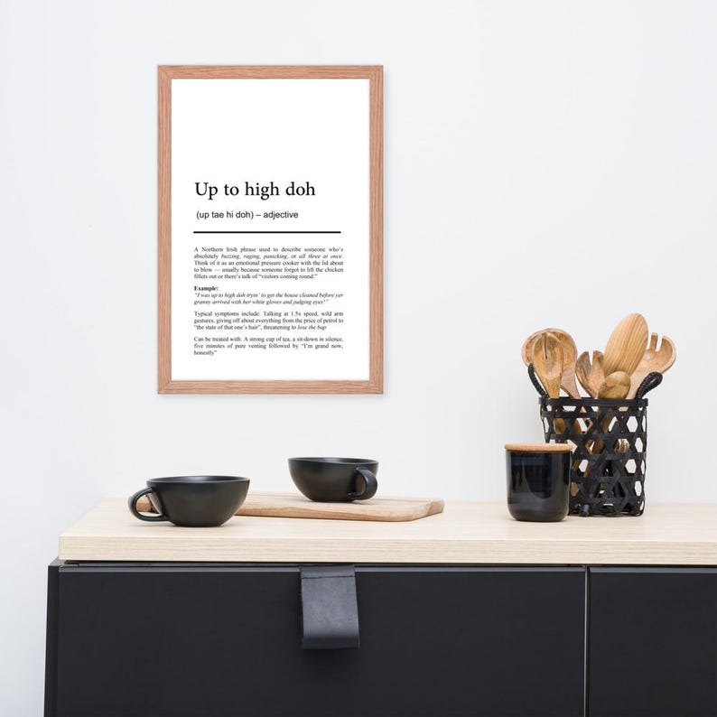 Printable 'up to High Doh' Dictionary Definition Wall Art Print A4 Size ...