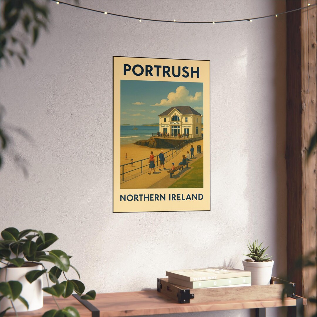 Vintage Portrush Northern Ireland Travel Poster Print - Retro Tourism ...