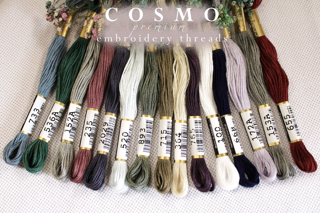 COSMO Embroidery Floss Kit / Cosmo Thread Set of 15/ Cosmo Embroidery ...