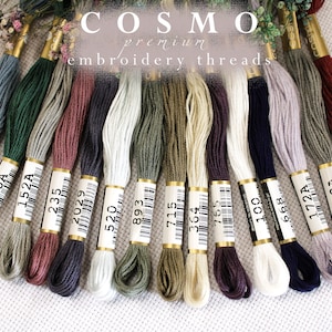 COSMO Embroidery Floss Kit / Cosmo Thread Set of 15/ Cosmo Embroidery ...