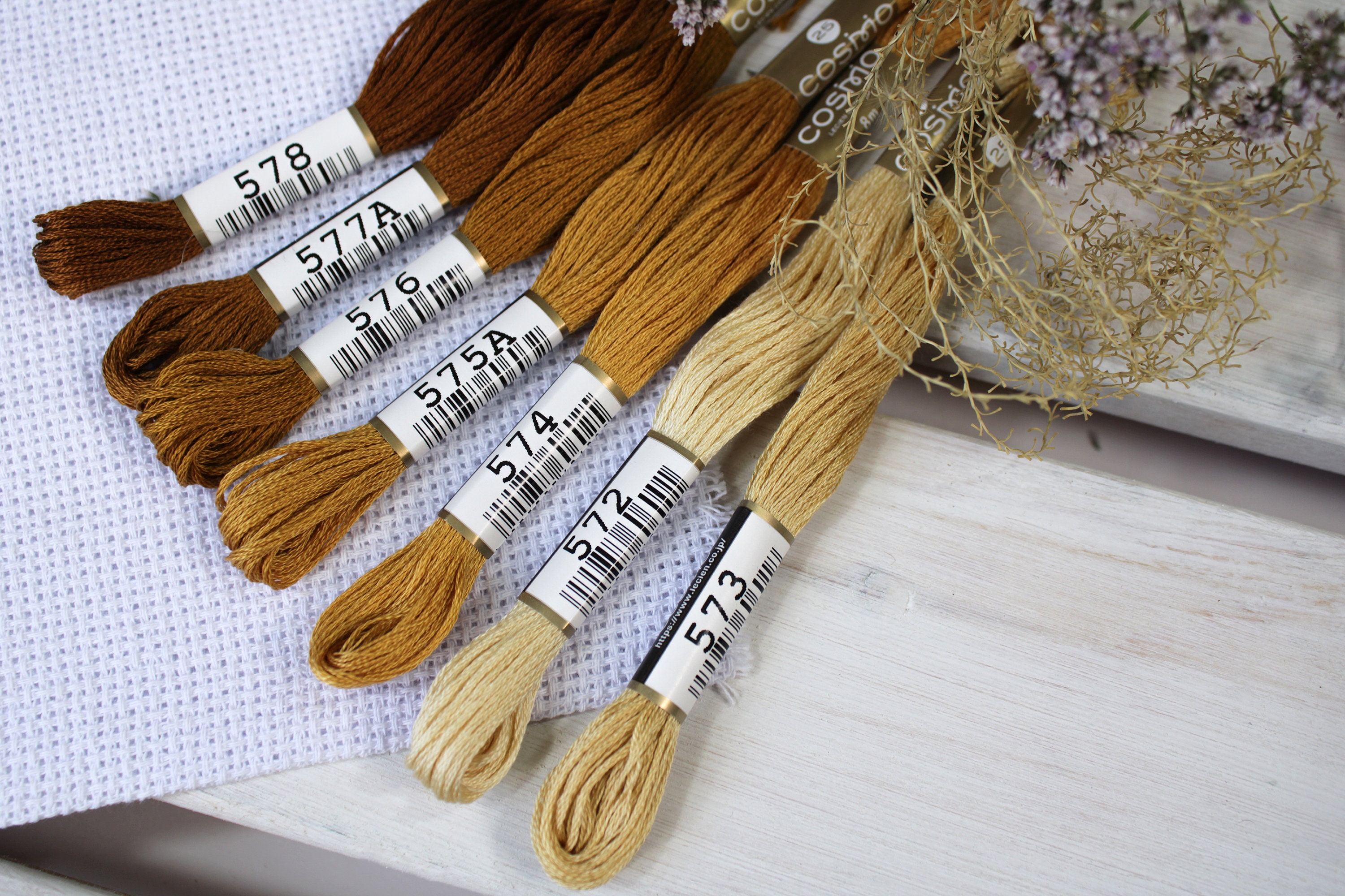 7 Skeins COSMO Embroidery Floss Bundle / Cosmo Thread Set of 7 Pcs ...