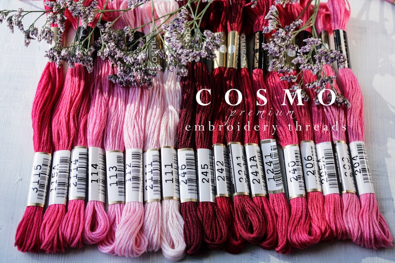 COSMO Embroidery Floss Bundle / Cosmo Thread Set of 19 Pcs / Cosmo ...