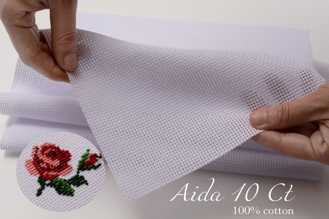 Zele Nava / 10 Count Aida Cloth / 100% Cotton 10 Count Cross Stitch ...